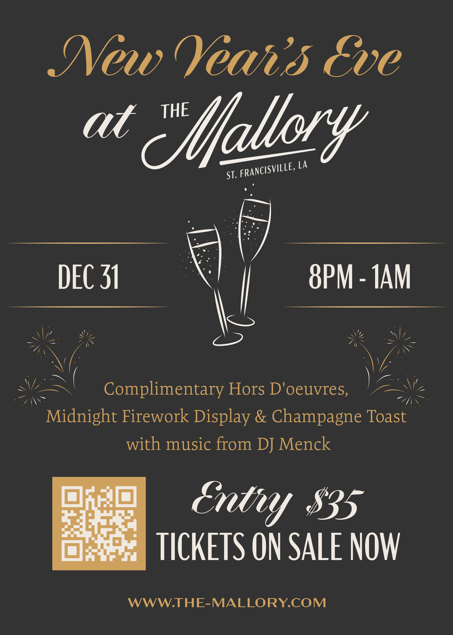 New Year's Eve at The Mallory - Visit St. Francisville
