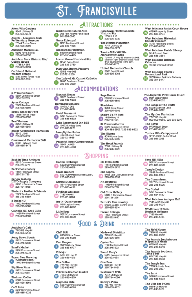 Parish Map - Visit St. Francisville